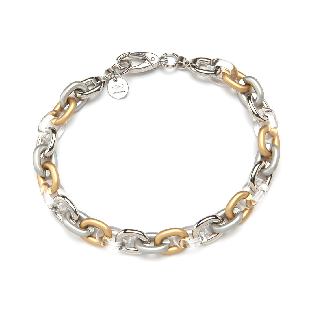 Barile Mini Bike Chain Necklace Platinum – PONO by Joan Goodman