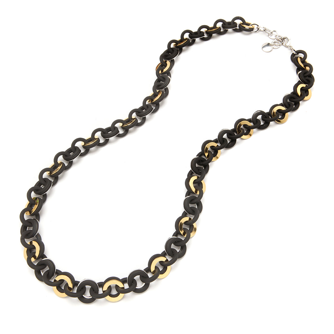 Barile Sea Chain Necklace Matte Black – PONO by Joan Goodman